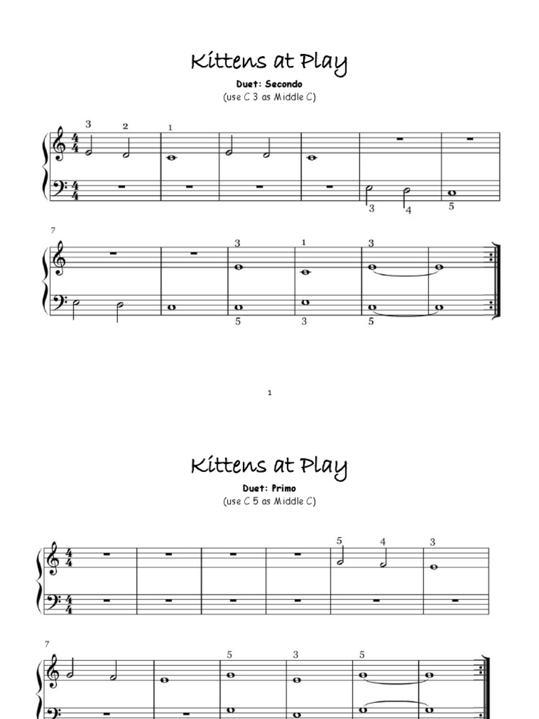 The 1st Book of Piano Duets | PDF | Language Arts & Discipline ...