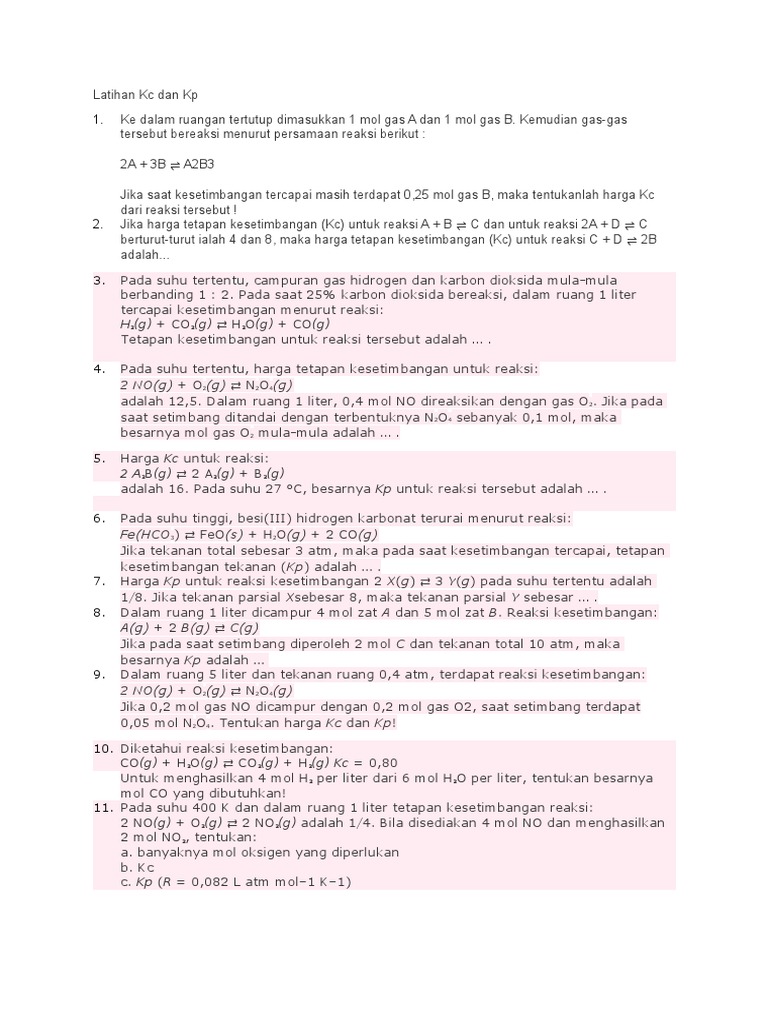 Latihan KC Dan KP | PDF