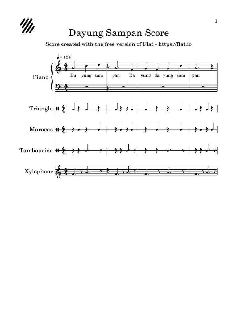 Dayung Sampan Score | PDF