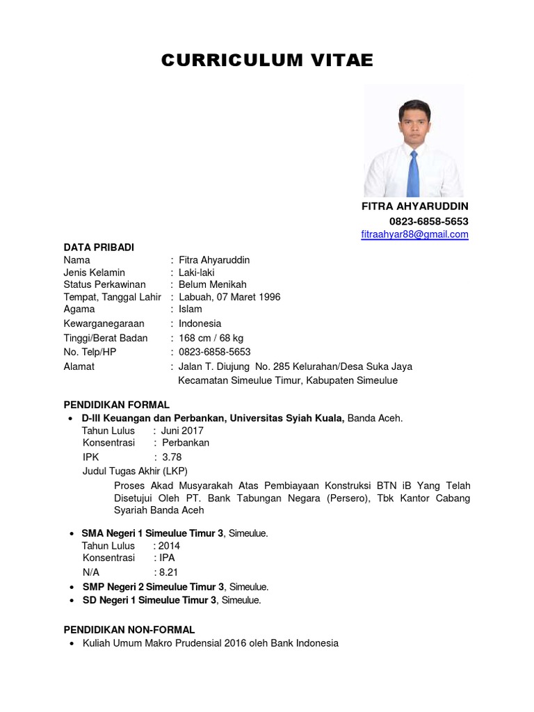 CV Fitra | PDF