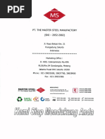 Contoh Mill Certificate Krakatau Steel | PDF