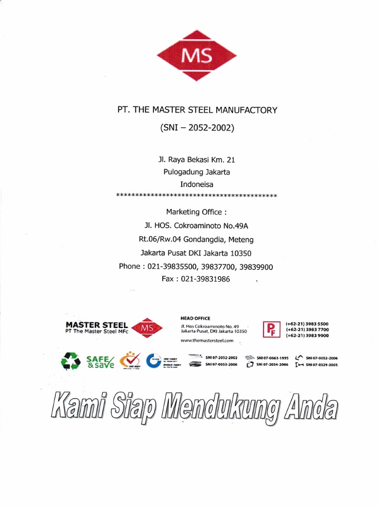 Profil PT The Master Steel Manufactory | PDF