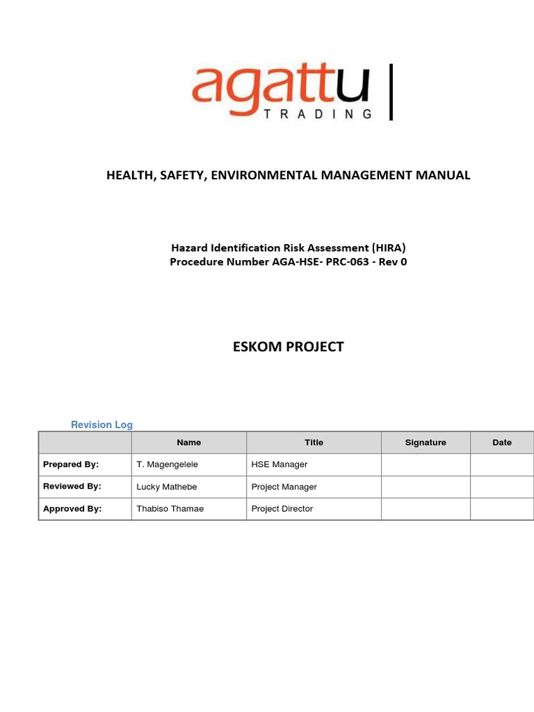 Hira | PDF | Risk Assessment | Hazards