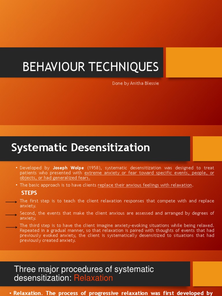 Systematic Desensitization and Exposure | PDF | Relaxation (Psychology ...