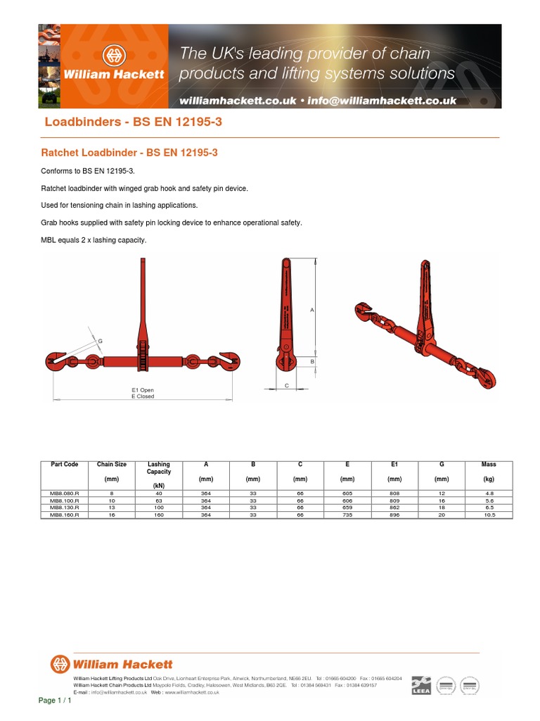 Loadbinders - Bs en 12195-3 16112019 | PDF | Science & Mathematics ...