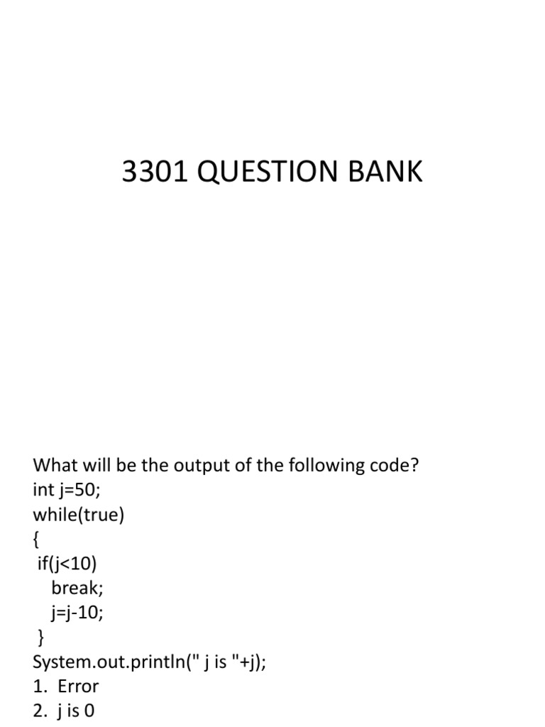3301 Question Bank | PDF | Constructor (Object Oriented Programming) | Programming