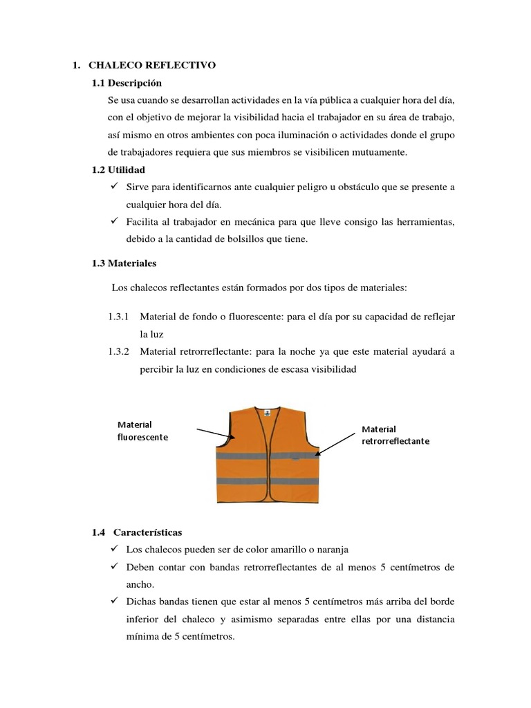 Chaleco Reflectivo | PDF