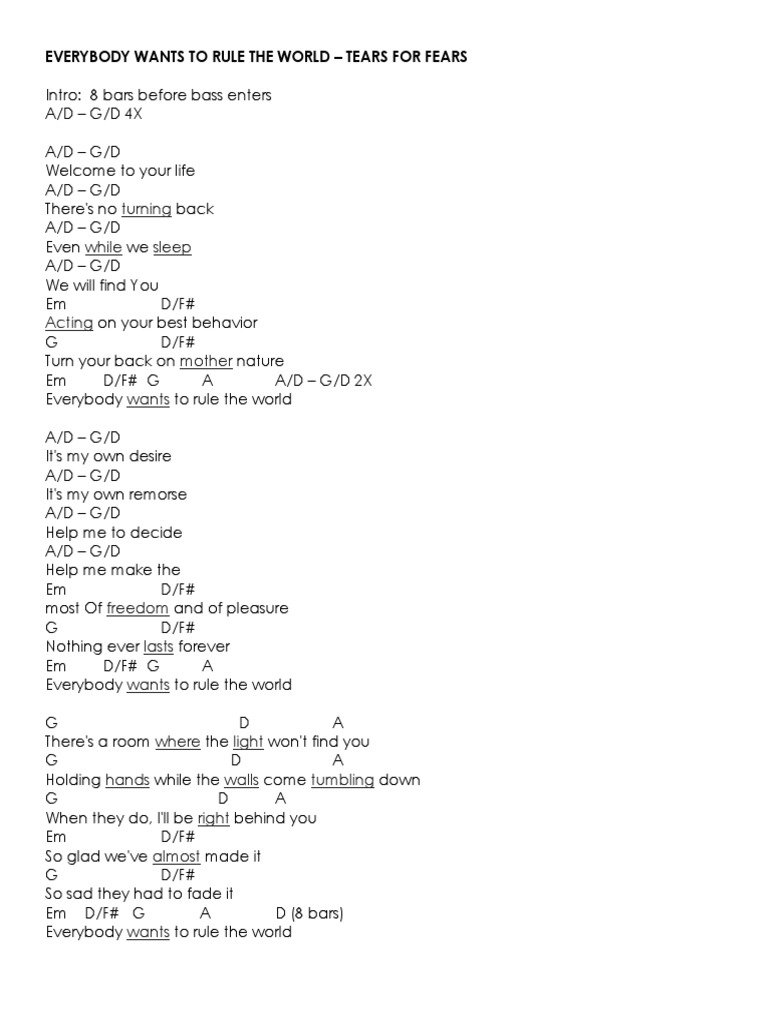80s Hits With Chords | PDF | Song Structure