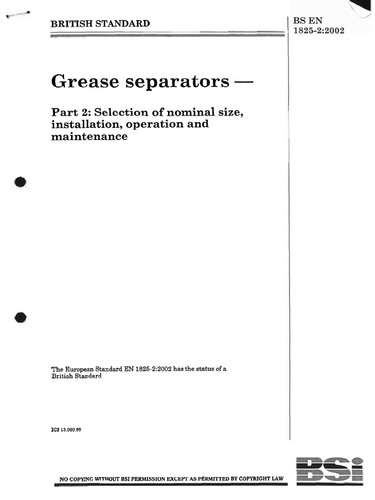 BS en 1825-2 2002 | PDF | Sanitary Sewer | Nature