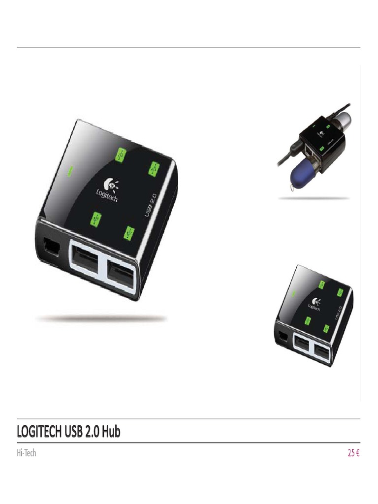 Logitech - USB 2.0 Hub PDF | PDF