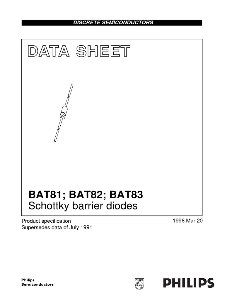 Schottky Diode Bat83 | PDF | Diode | Capacitor