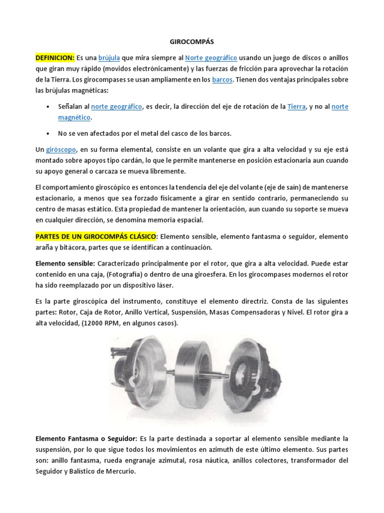 Giro Compas | PDF | Giroscopio | Rotación