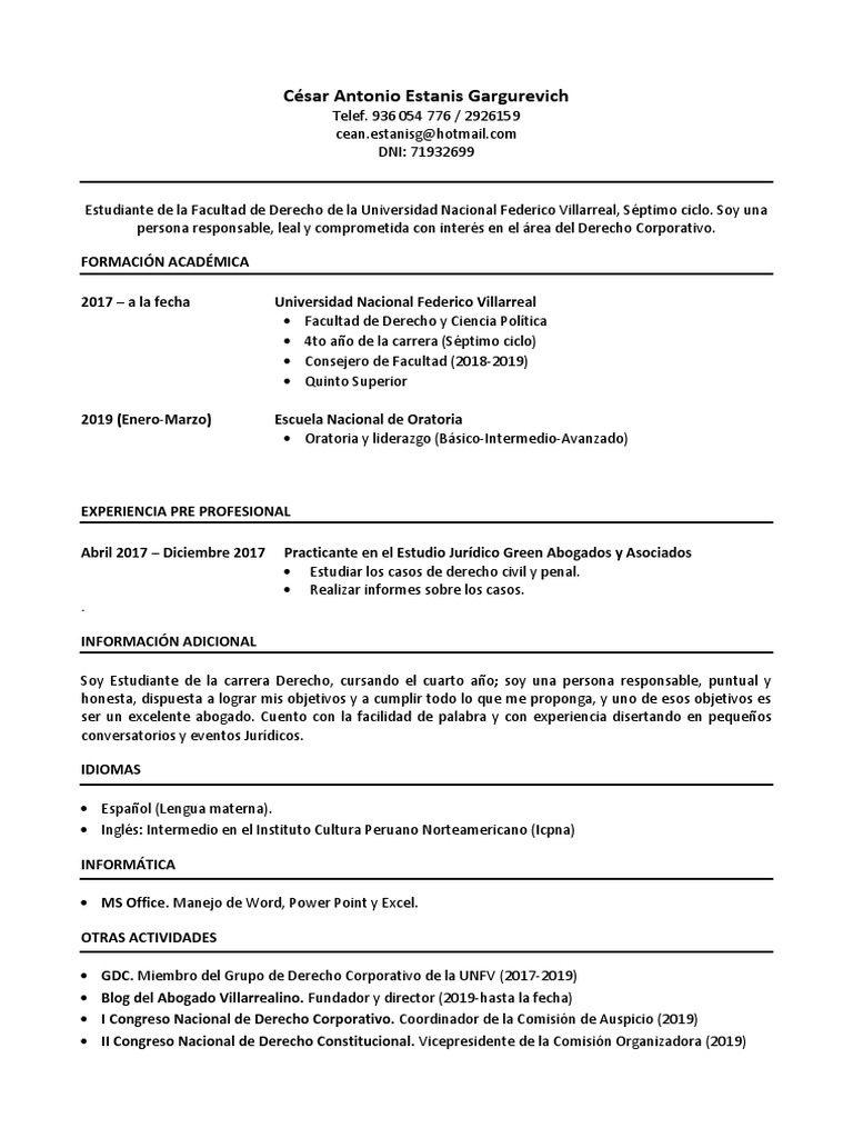CV Cesar 2020 | PDF | Virtud | Esfera pública