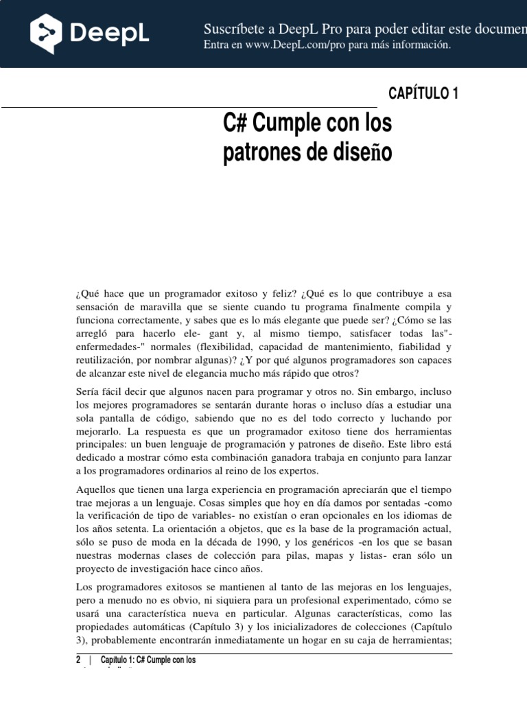 C# 3.0 Design Patterns-Convertido ES PDF | PDF | Lenguaje de ...