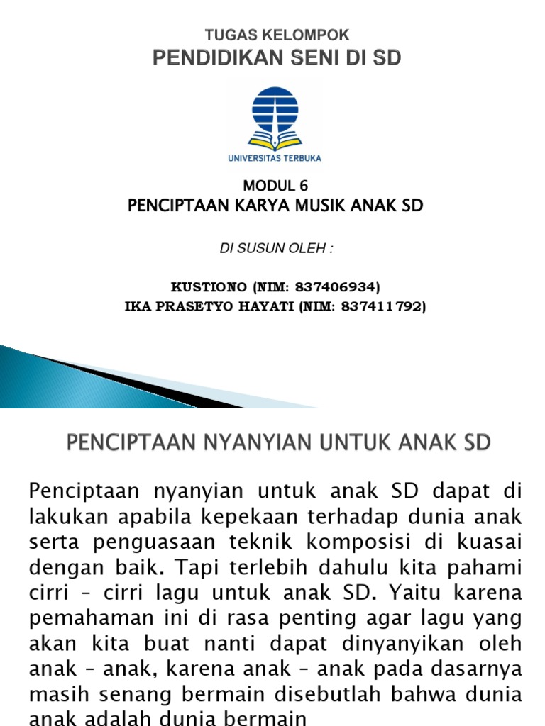 Modul 6 Pend. Seni | PDF