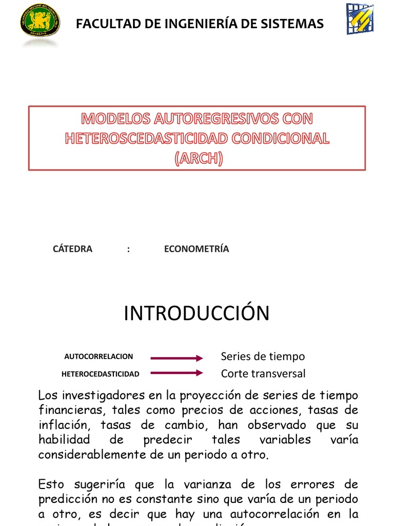 Modelos ARCH | PDF | Modelo autorregresivo | Econometría