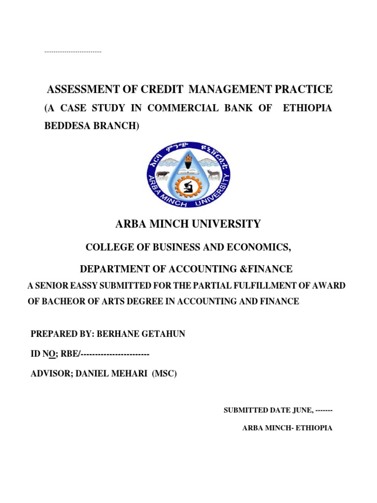 Assessment of Credit Management Practice | PDF | Credit | Finance ...
