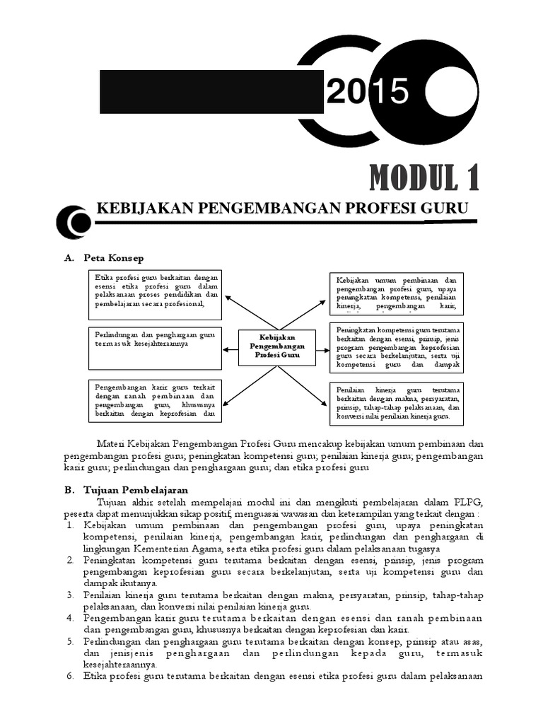 Modul 1 - Kebijakan Pengembangan Profesi Guru (KPPG) | PDF