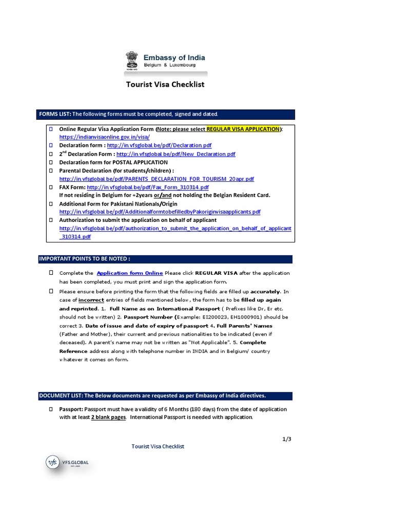 TV Tourist Visa Checklist EN v2 | PDF | Travel Visa | Passport