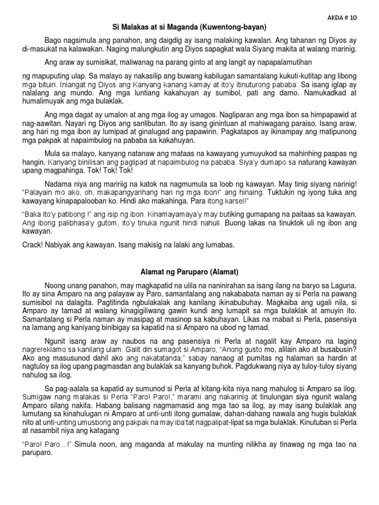 Mga Salaysayin | PDF