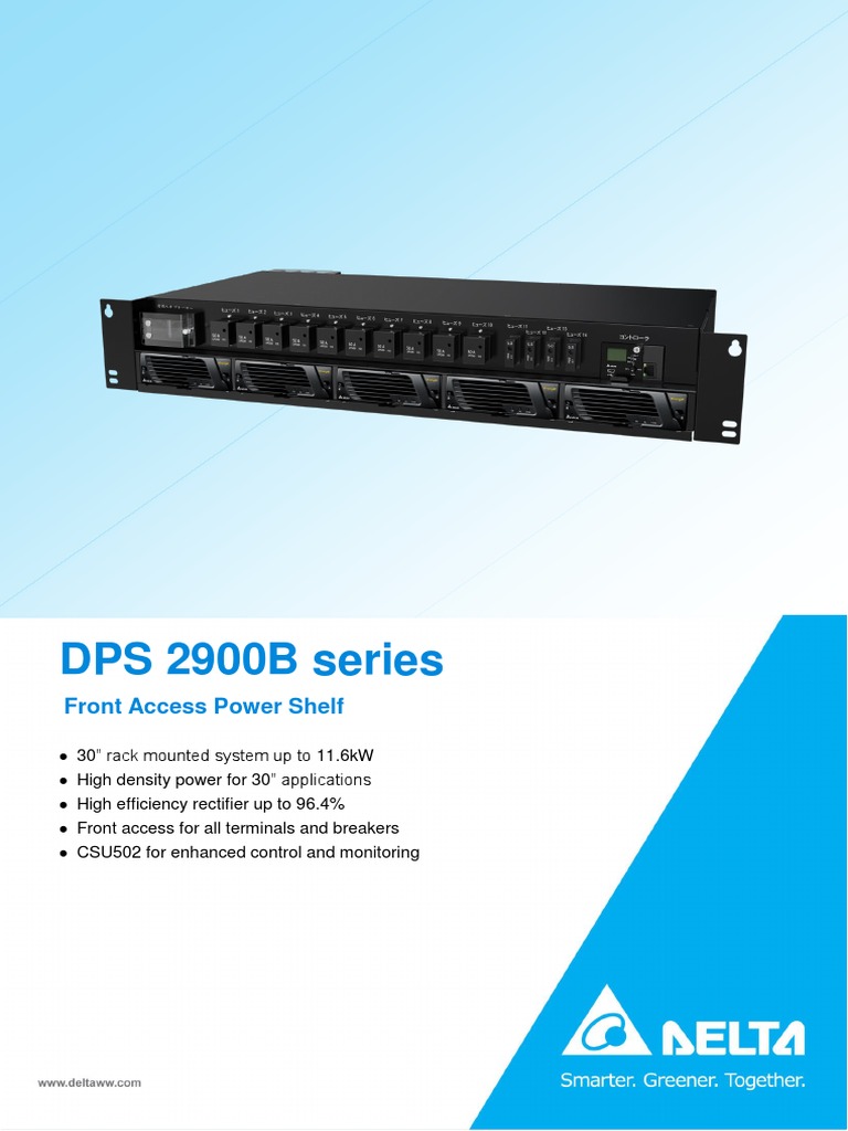 Delta DPR 2900B-48 Power Shelf Specs | PDF | Mains Electricity | Power ...