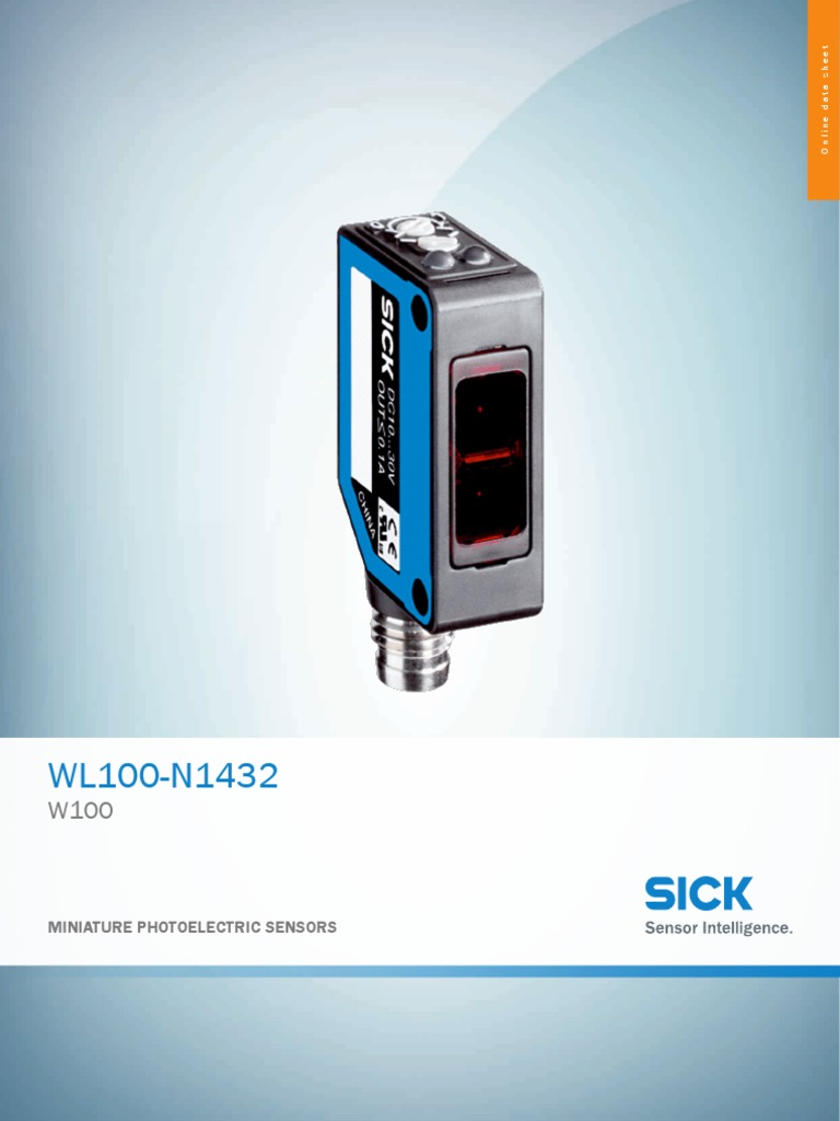 Datasheet WL100-N1432 6026052 en | PDF | Light | Sensor