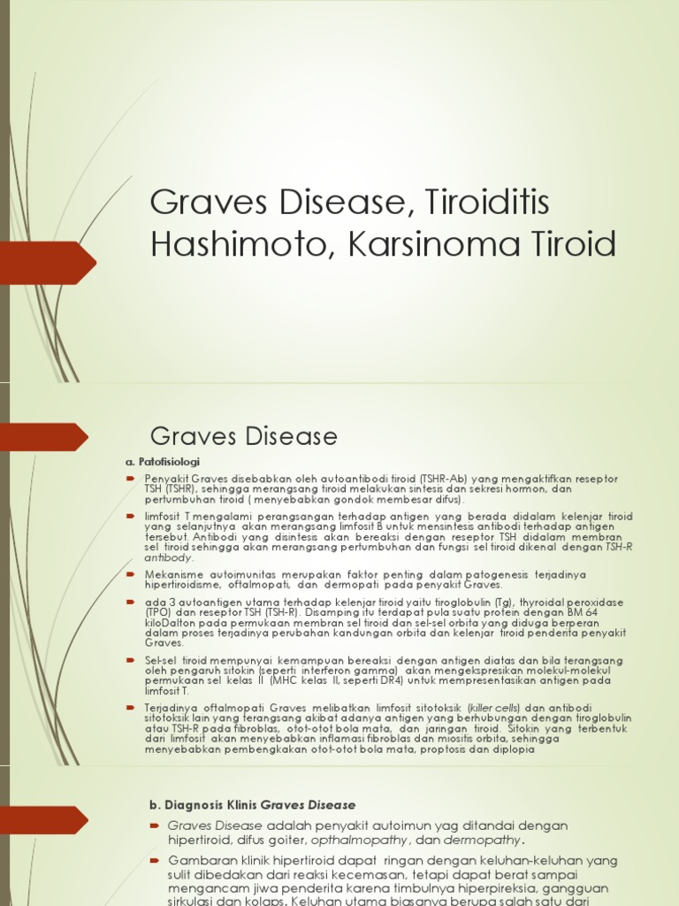 Graves Disease, Tiroiditis Hashimoto, Karsinoma Tiroid | PDF