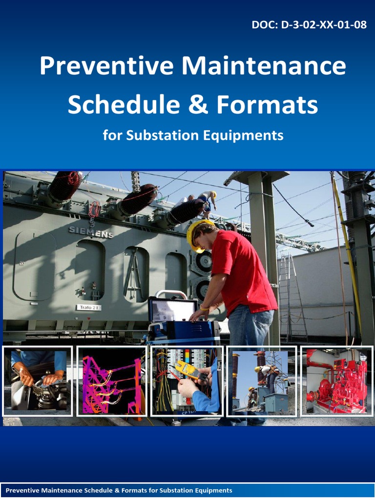 Preventive Maintenance Schedule Formats For Substation Equipments Sep ...