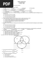 Grade 7 First Quarter Math Exam Reviewer | PDF | Set (Mathematics ...