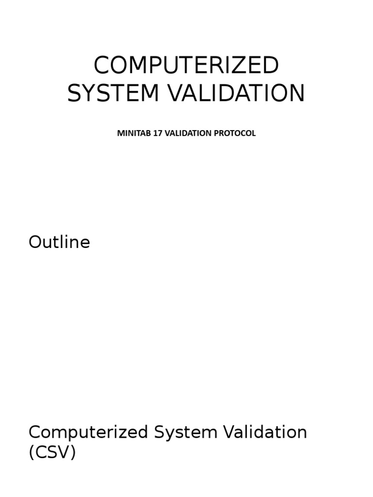 Computerized System Validation | PDF | Verification And Validation | Specification (Technical ...