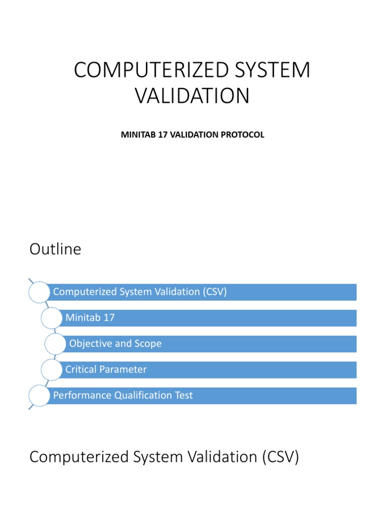 Computerized System Validation | PDF | Verification And Validation | Specification (Technical ...
