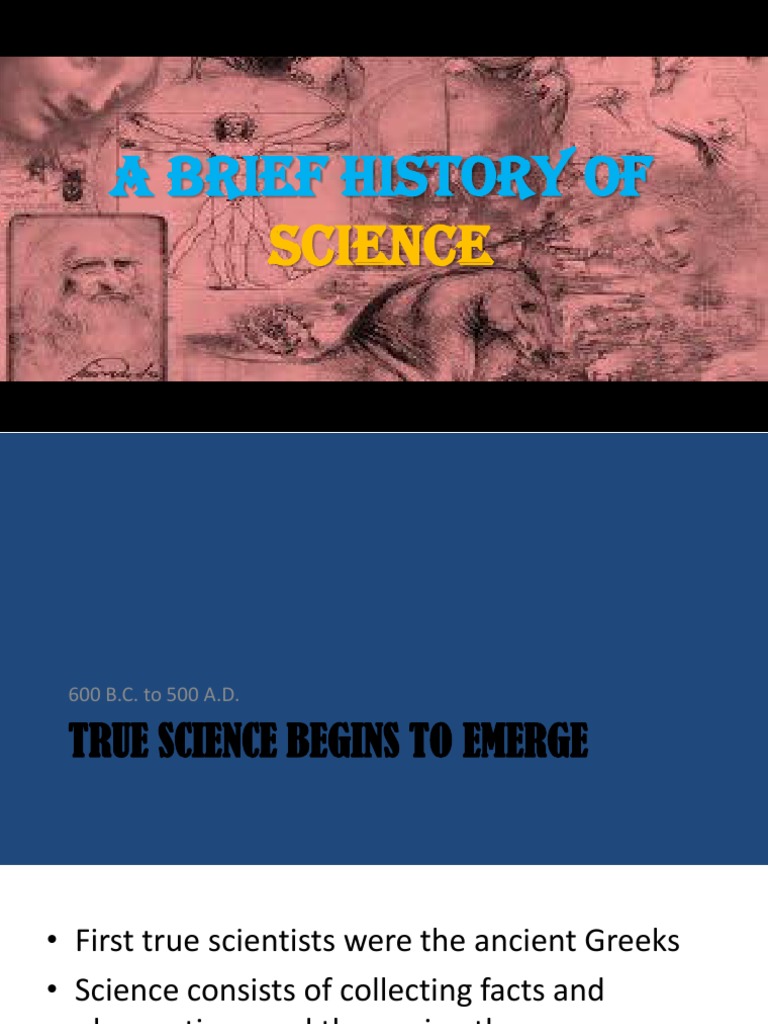 2 A Brief History of Science TRUE SCIENCE BEGINS PDF | PDF | Science ...
