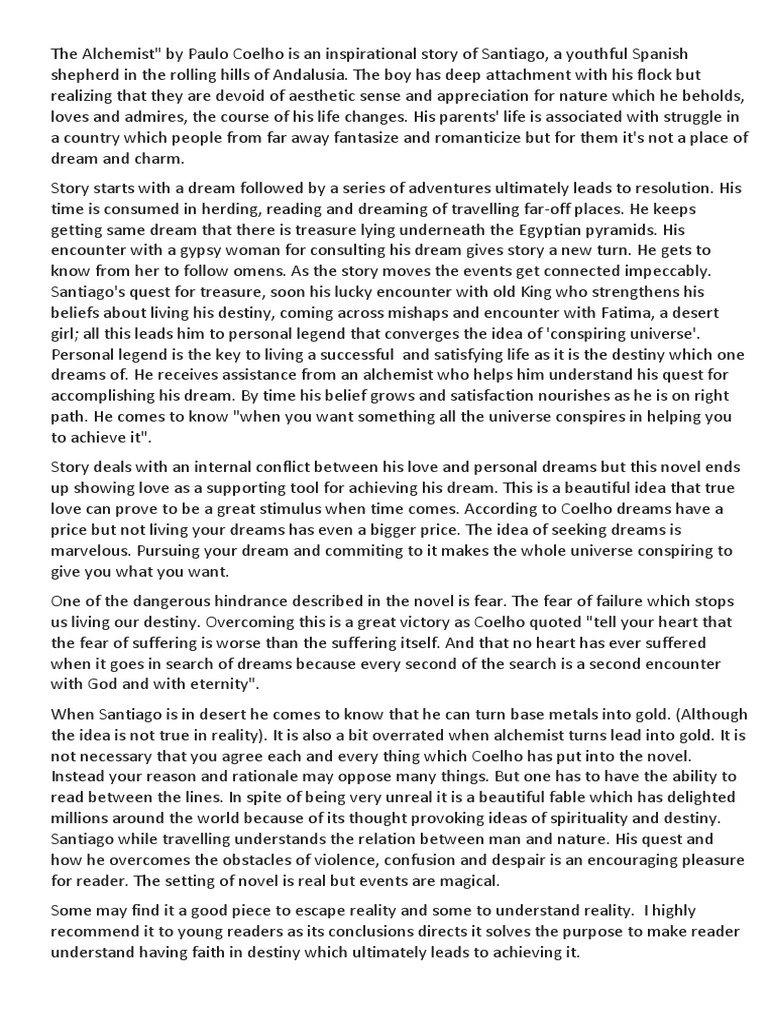 The Alchemist | PDF | Mystery, Thriller & Crime Fiction | Young Adult