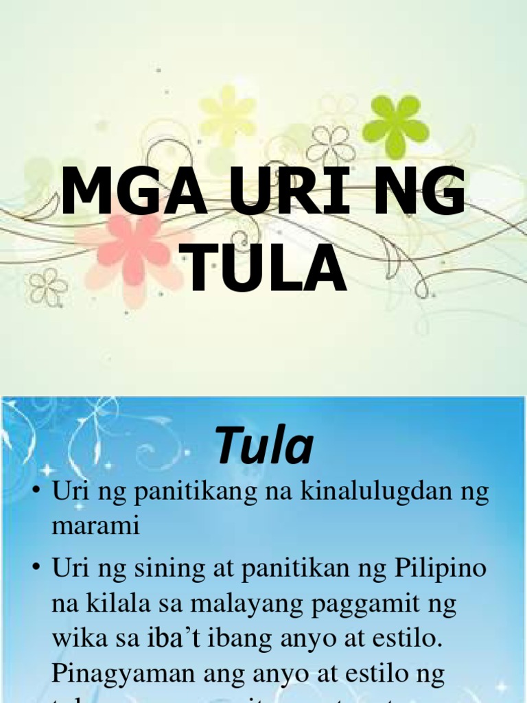 Uri NG Tula | PDF