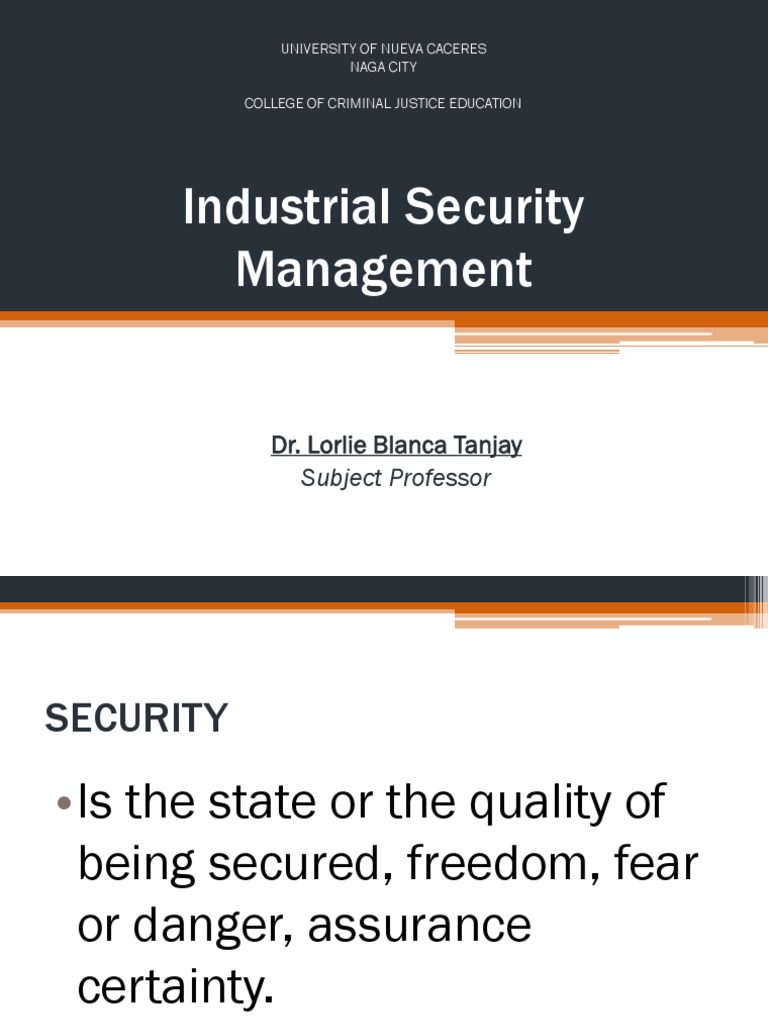 1 Intro Industrial Security | PDF