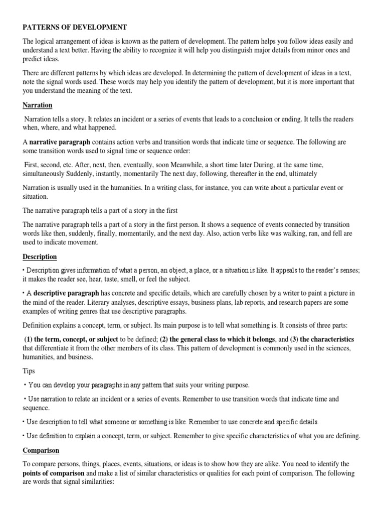 Patterns of Development | PDF | Causality | Essays