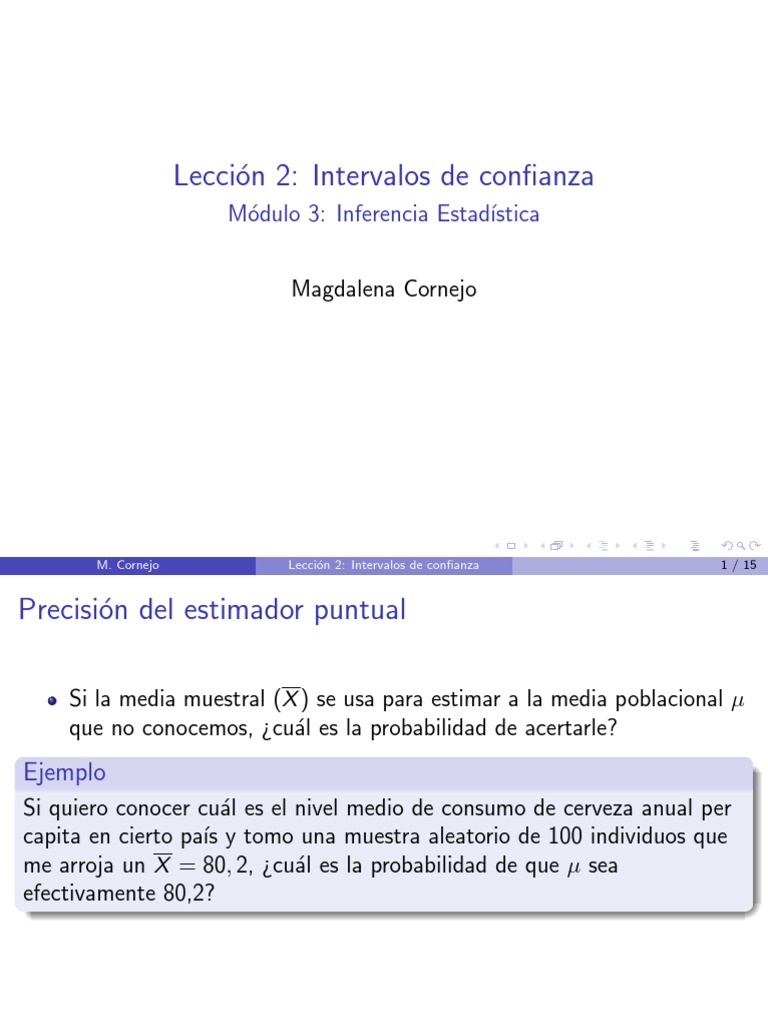 Intervalos de Confianza | PDF | Intervalo de confianza | Estimador
