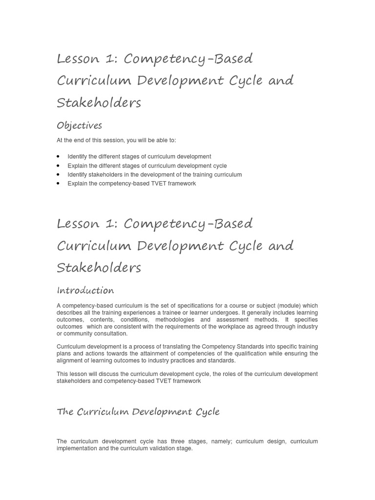 Curdev Tesda | PDF | Curriculum | Vocational Education