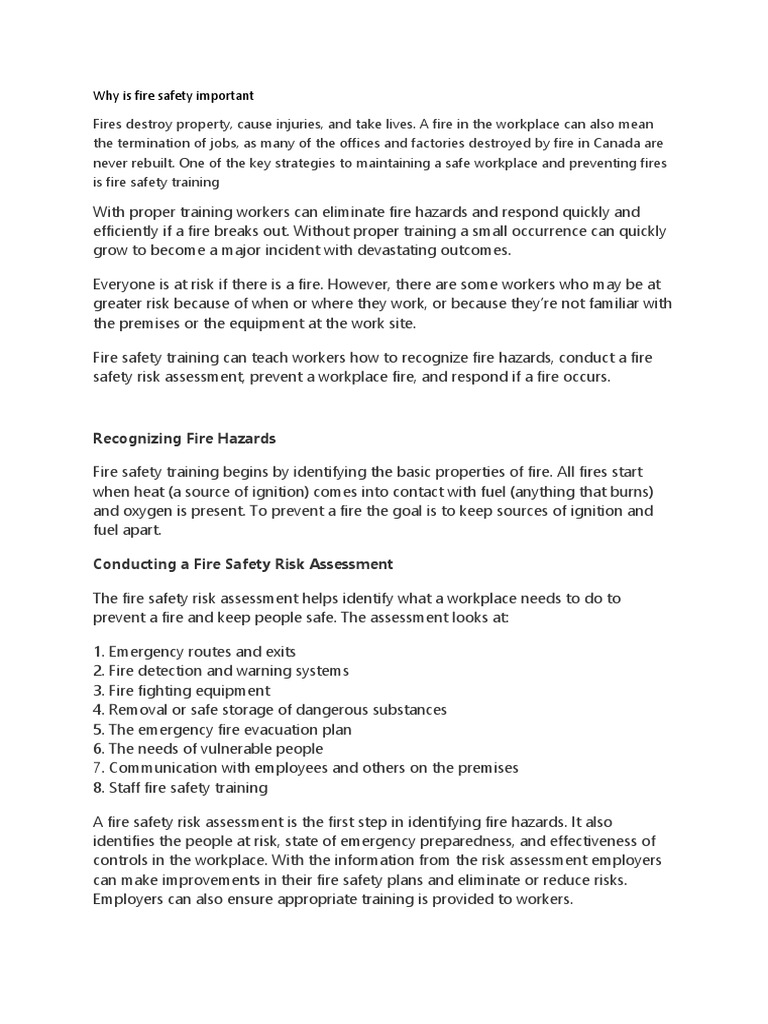 Why Is Fire Safety Important | Download Free PDF | Fire Safety | Fires