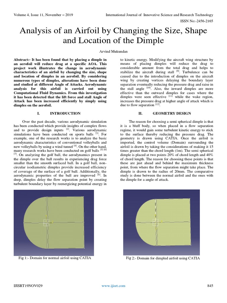 Analysis of an Airfoil by Changing the Size, Shape and Location of the ...