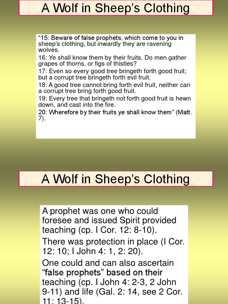 Identifying False Prophets | PDF | Religion & Spirituality | Philosophy