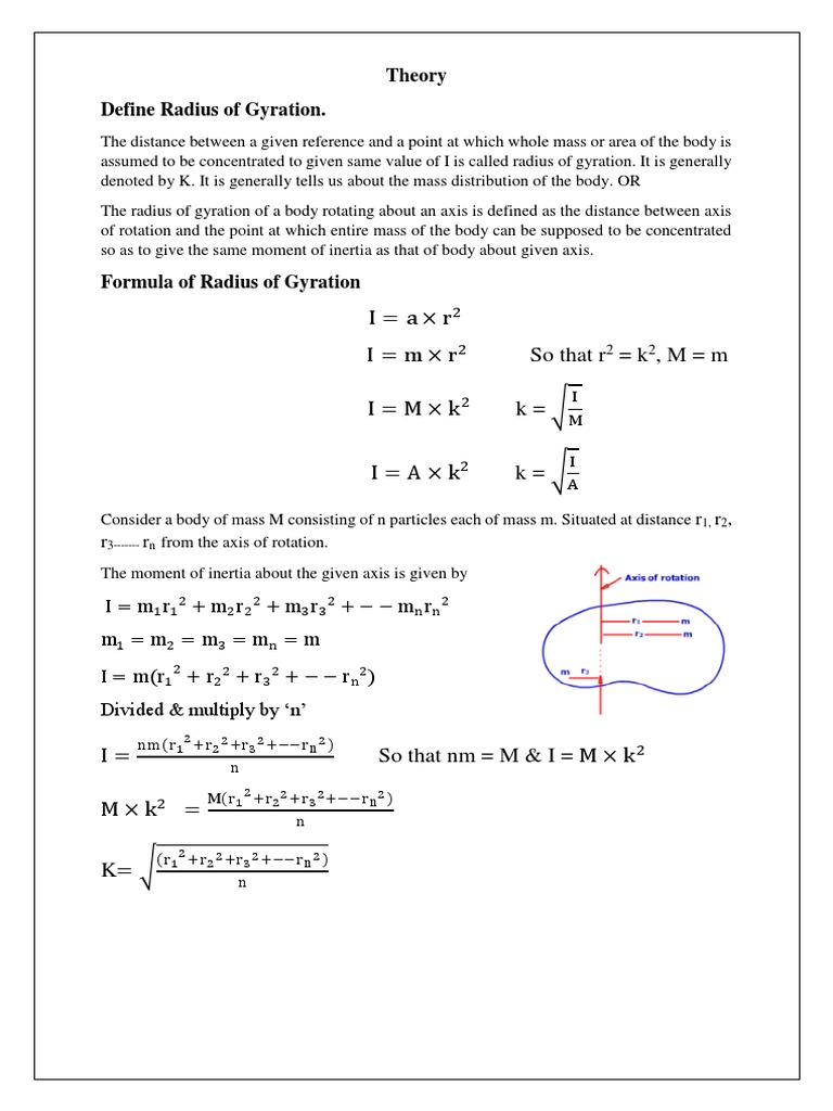 Radius of Gyration #17 | PDF | Rotation Around A Fixed Axis ...