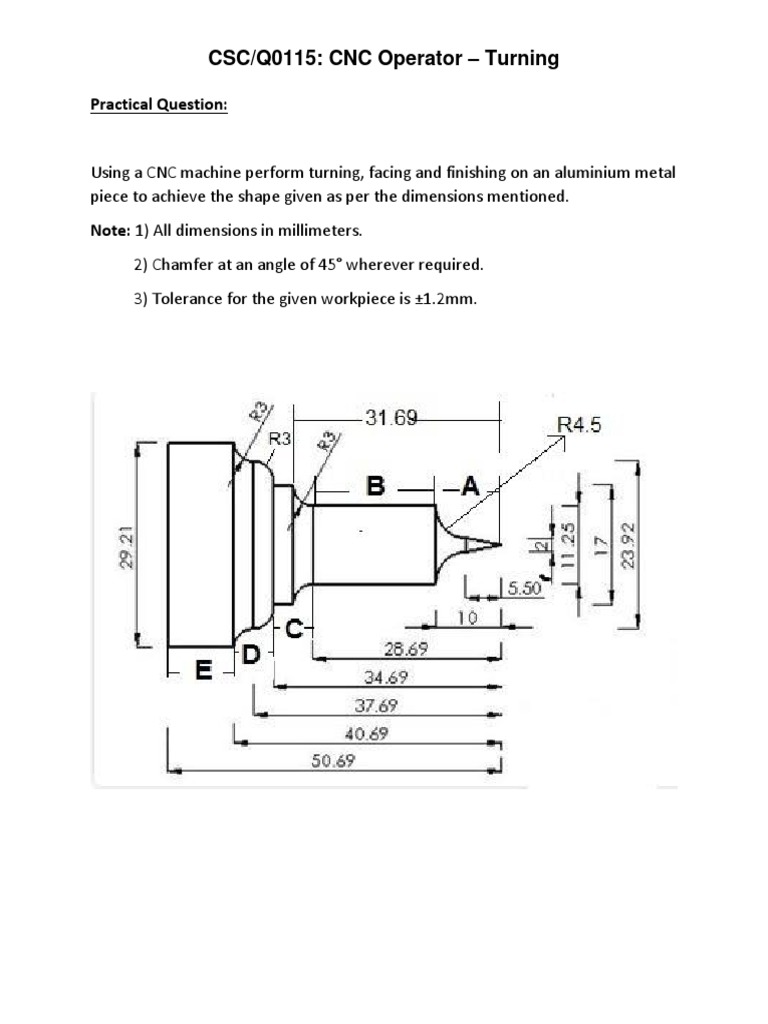 CNC Turning Job Specifications | PDF | Home & Garden | Technology ...