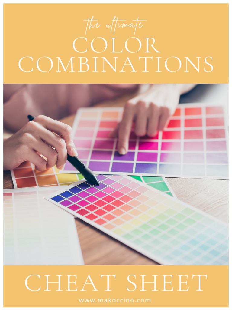 Ultimate Color Combination Cheat Sheet | PDF | Computer Graphics | Vision