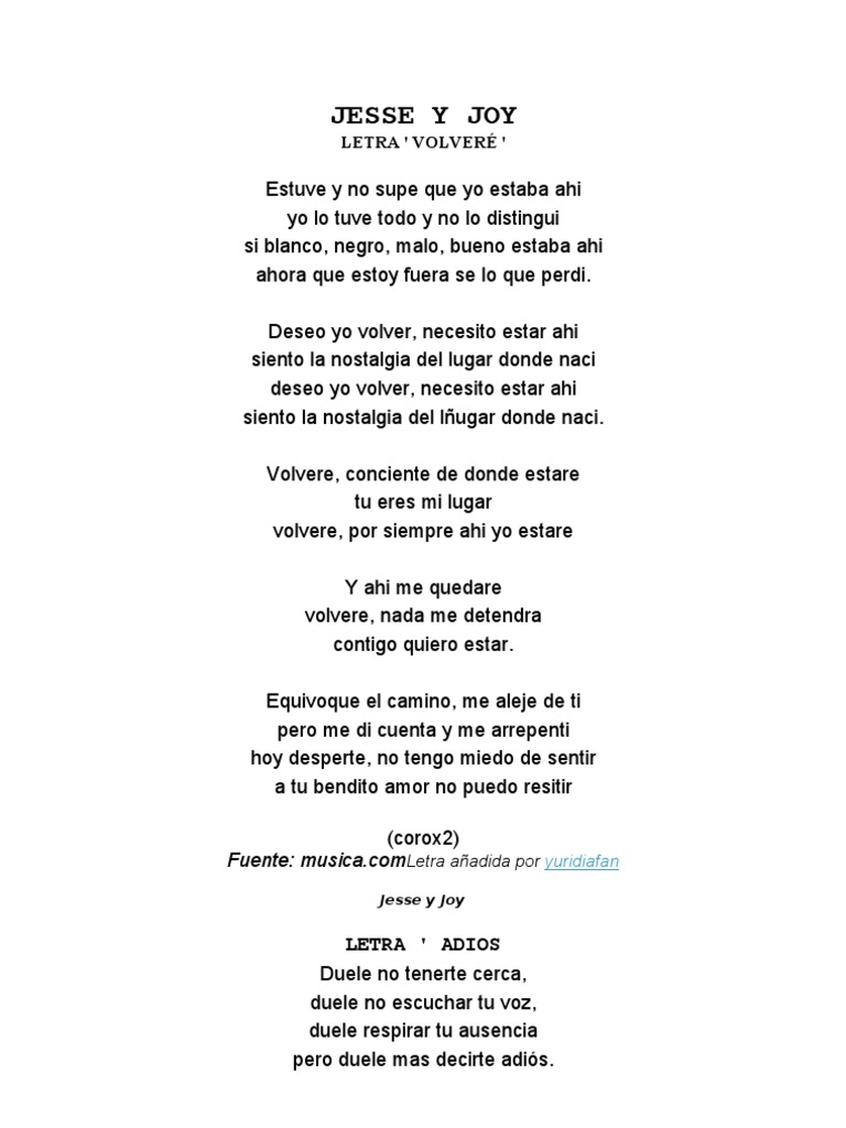 Jesse y Joy | PDF | Superhombre | Entretenimiento (general)