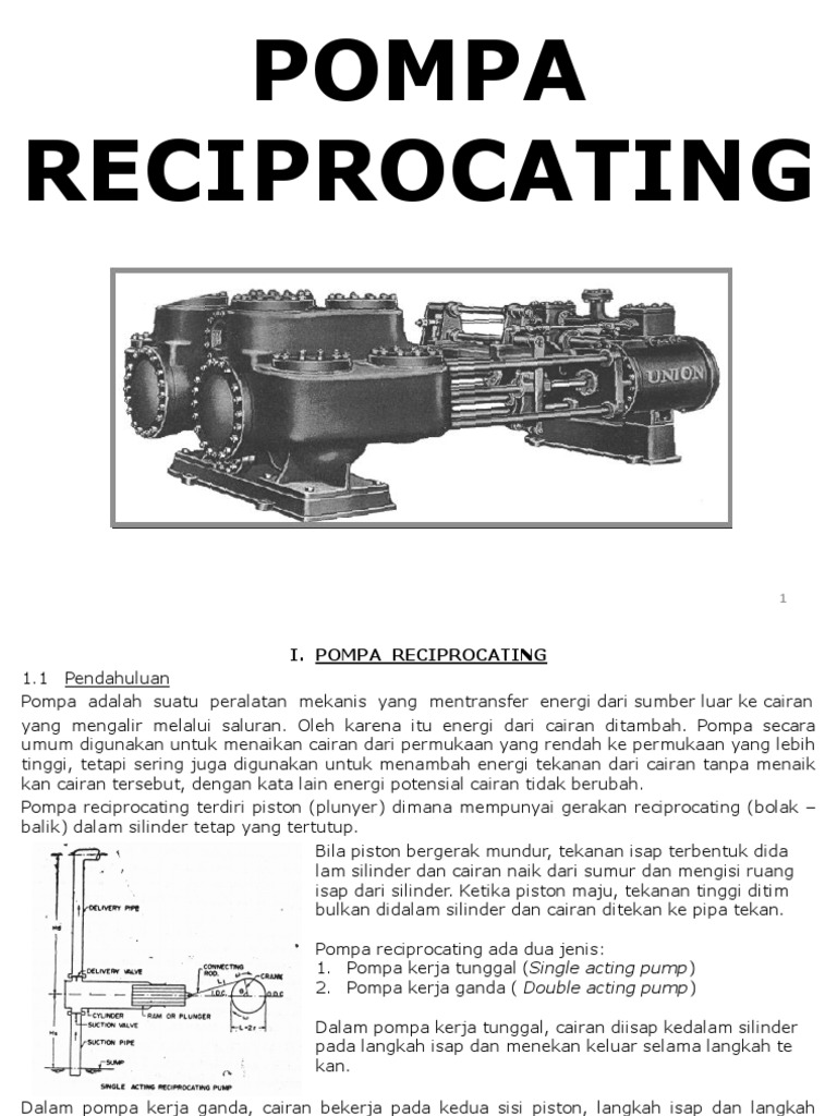 Pompa Reciprocating | PDF | Sains & Matematika