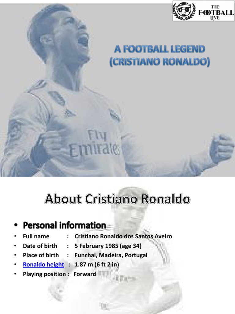 Cristiano Ronaldo Biography Ppt1 | PDF