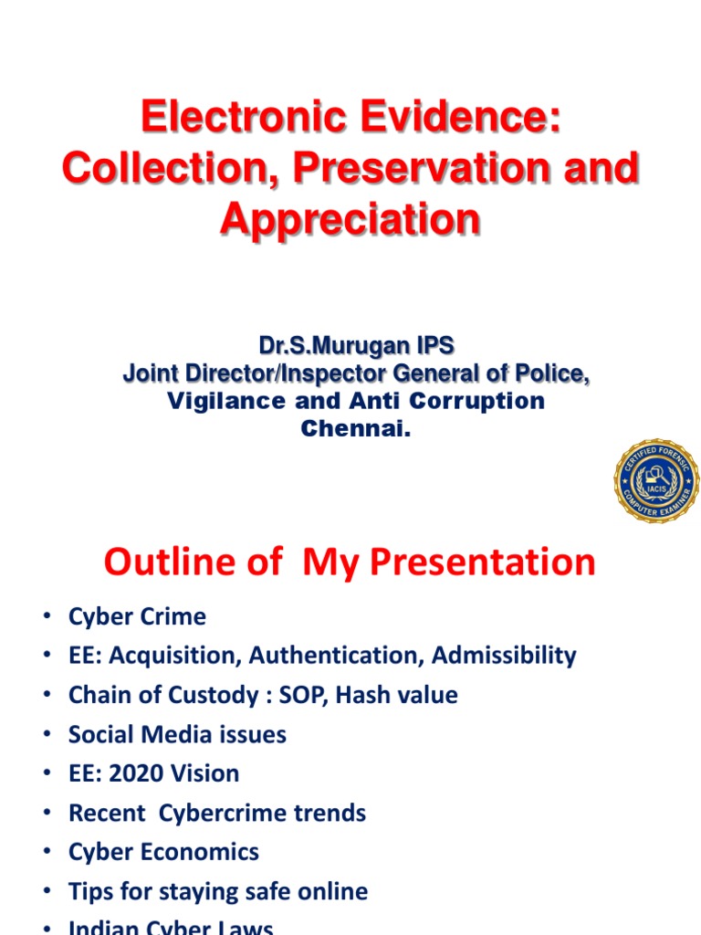4.electronic Evidence - Collection, Preservation and Appreciation PDF ...