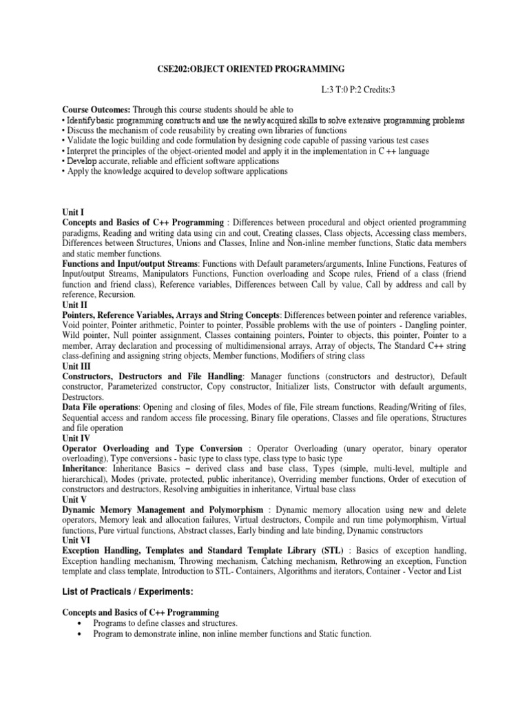 Cse202 PDF | PDF | Pointer (Computer Programming) | C++