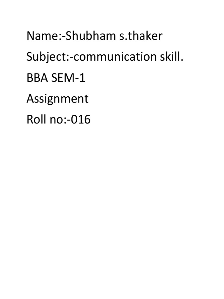 Communication Assignment | PDF | Critical Thinking | Communication